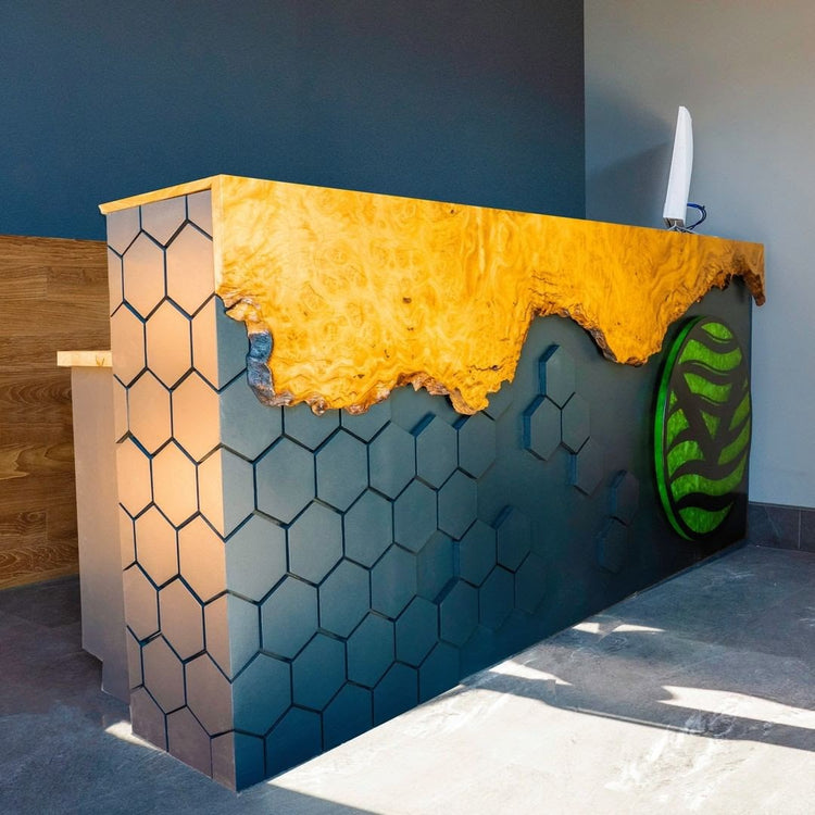 EPIC Live Edge & Epoxy Reception Desk Build - John Malecki